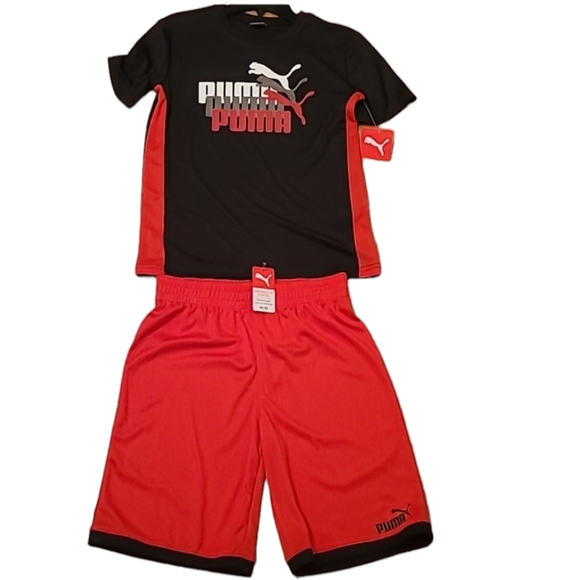 Levi's | Matching Sets | Puma Brand Boys 2 Piece Black And Red Shorts ...